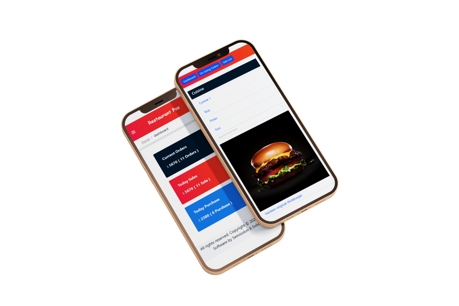 Restaurant Management System Software with POS by Semicolon IT